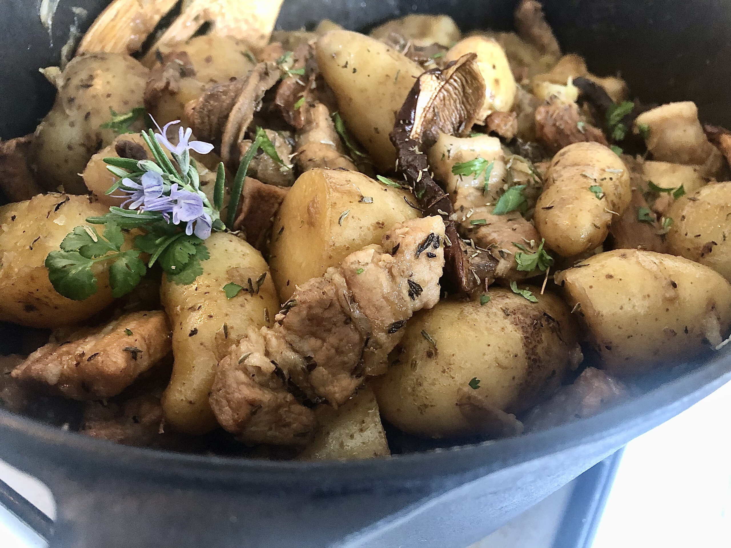French Roasted Potatoes & Porcini Mushrooms - French Cuisine Made Simple