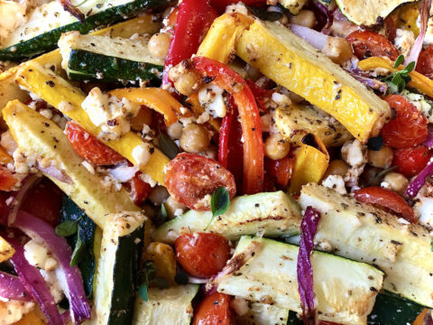 French Chickpea Feta Veggie Bake - French Cuisine Made Simple